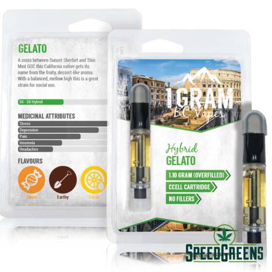 BC Vapes THC Distillate Cartridges (1.1g) | Weed Vaporizer