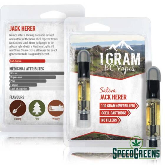 BC Vapes THC Distillate Cartridges (1.1g) | Weed Vaporizer
