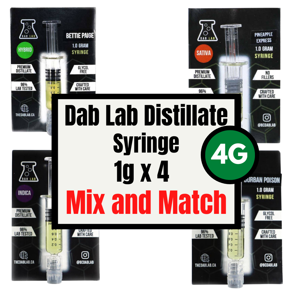 Mix and Match (1g x 4) | Dab Lab THC Distillate Syringe | Speed Greens