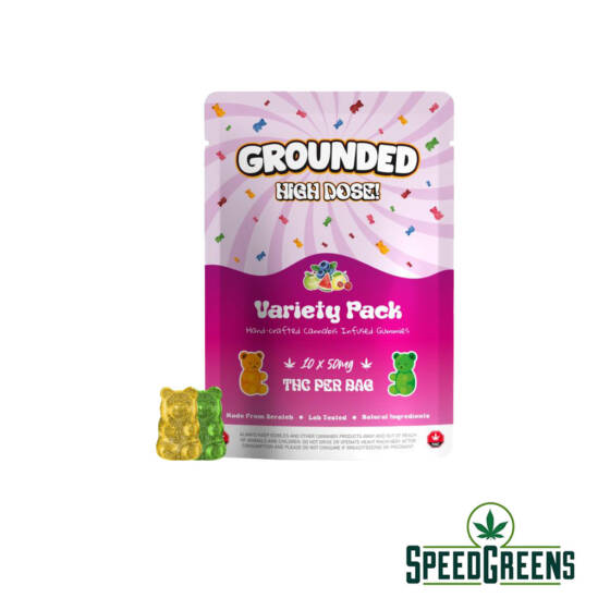 Grounded High Dose Bears Gummies Variety Pack 500mg Thc Speed Greens