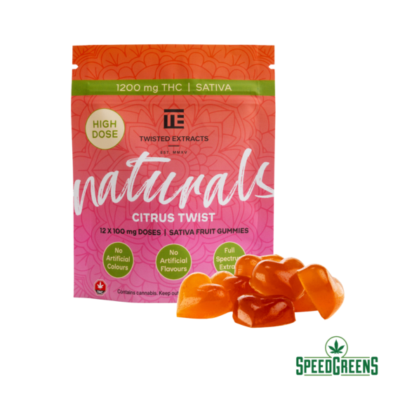 Twisted Extracts Naturals High Dose Gummies 1200mg THC